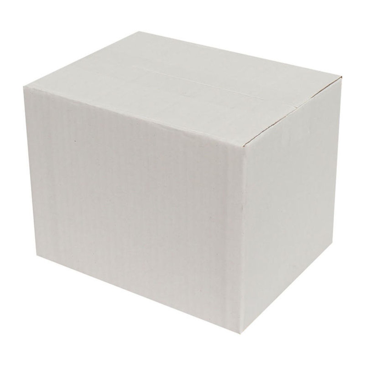 Carton Simple Cannelure 20x15x15 cm Blanc